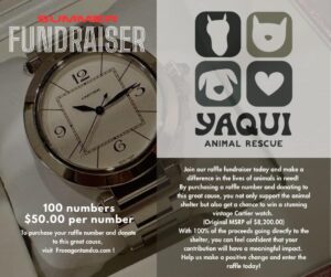 Cartier Watch Raffle (Original MSRP $8000)! - Yaqui Animal Rescue